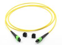 China Single Mode MPO MTP Cable MPO Male to MPO Female 8/12 Fiber Patch Cord with LSZH Material for sale