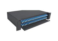 China 19 Inch 24 Port Rack Mount Fiber Optic Patch Panel for Data Centers and Pre-Terminated Installations for sale