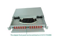 China 19 Inch 12 Core Rack Mounted Fiber Optic Patch Panel ODF for High Density Fiber Management for sale