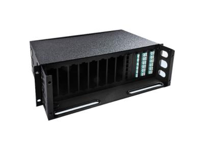 China 19 Inch Rack Mount Fiber Optic Patch Panel with Drawer Structure for FTTH FTTB FTTX Network for sale