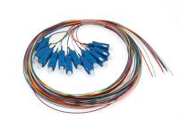 China Custom Fiber Optic Pigtail with SC E2000 FC ST Connector 0.9mm 12 Colors Cable for Low Loss Transmission for sale