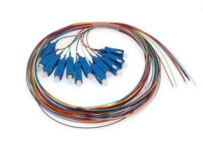 China Custom Fiber Optic Pigtail with SC E2000 FC ST Connector 0.9mm 12 Colors Cable for Low Loss Transmission for sale