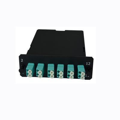 China Single Mode FHD MPO Cassette Module with 24 Fibers OS2 and MPO-24 to 12x LC Duplex Connectivity for sale