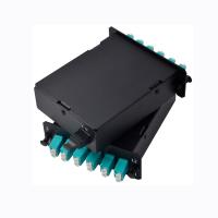 China MPO Cassette Module with 8 Fibers OS2 Single Mode for 40G/100G to 10G/25G High Density Modular Design for sale