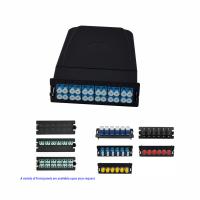 China 12 Fiber Low Loss Insertion MPO Cassette Module with LC Duplex Adapter for High-Density Networks for sale