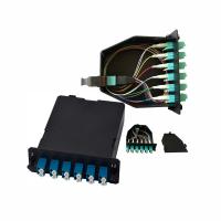 China Low Loss Insertion 12/24 Fiber MPO Cassette Module with LC Duplex Adapter for High-Density Networks for sale