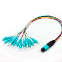 China 12F Low Insertion Loss MTP Female to ST APC Single Mode Breakout Cable with 3 Years Warranty for sale