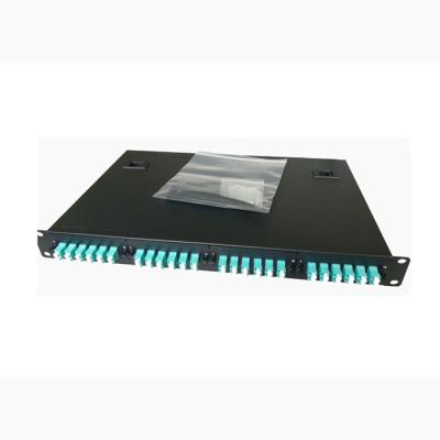 China 1U Rack Mount 48 Port Fiber Optic Patch Panel with SC/FC/ST/LC Adapters for High Density LAN for sale
