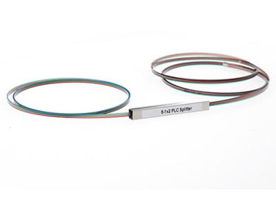 China 8-1x2 Mini Type PLC Optical Splitter with Stainless Steel Tube for Fiber Optic Networks for sale