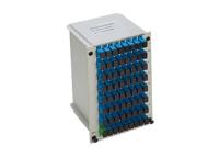 China 1x64 PLC Fiber Optic Splitter Plug-in Type with SC Connector for FTTX Systems for sale