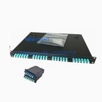China 19 Rack Mount Fiber Optic Patch Panel with MPO/MTP Cable and Slide-Out Drawer Enclosure for sale
