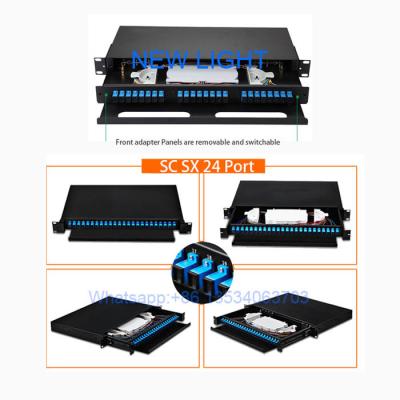China Rack Mount Multimode Fiber Optic Patch Panel for sale