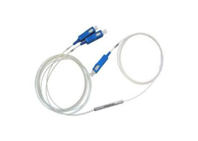 China 1x2 Mini Type PLC Fiber Optic Splitter with Stainless Steel Tube for Single Mode Applications for sale