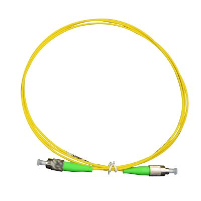China FC APC Fiber Patch Cord with Screw Type Metal Connectors Simplex 9/125 SM 2 Meter Length for sale