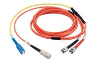 China SC/ST Fiber Optic Patch Cord 62.5/125 MM Conditioning Single Mode G652D Cable for Gigabit Ethernet for sale