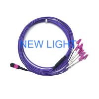 China OM3 Multimode 12 Core MPO MTP Cable with LSZH Material for High-Speed Data Center Networks for sale