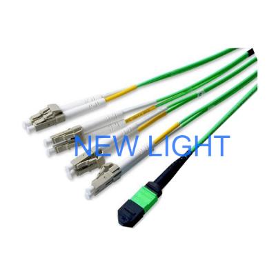 China 12 Core OM4 MPO MTP Cable with Customizable Length for High-Speed Data Center Networks for sale