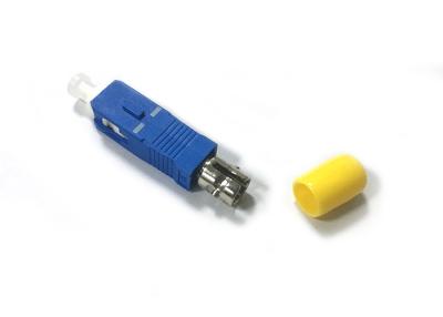 China SC/PC Male to ST/PC Female Fiber Optic Transfer Adapter with Metal ST Port for Single Mode Applications for sale