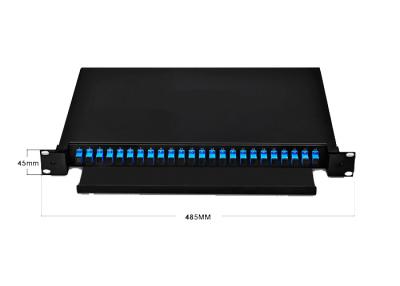 China 19 Inch Slide-out Drawer Fiber Optic Patch Panel with 12/24/48/72/96 Fiber Capacity for Data Centers for sale