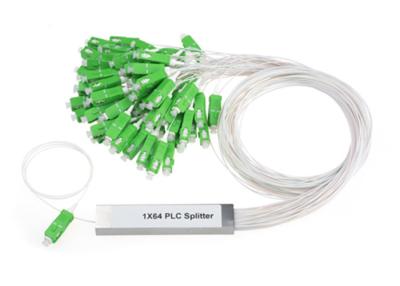 China Passive Fiber Optic Splitter 1 In 64 Out Mini Type PLC Splitter with SC Connector for sale