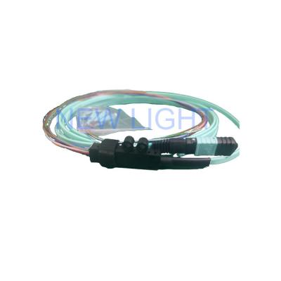 China 8F MPO To LC Breakout Cable MM 50/125um PVC 3.0mm with Low Insertion Loss for Data Centers for sale