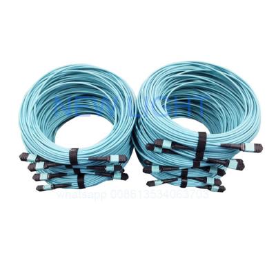 China OM4 12 Core LSZH MPO MTP Cable with MPO Fiber Connector for High-Density Data Centers for sale