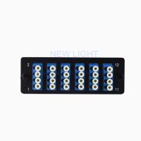 China 6 X 4LC Ports Rack Mount Fiber Optic Patch Panel with Phosphor Bronze Material for Data Centers for sale