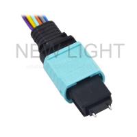 China MTP Female to LC MPO MTP Cable 8-Strand Breakout OM3 50µm Plenum Rated for High-Capacity Networking for sale