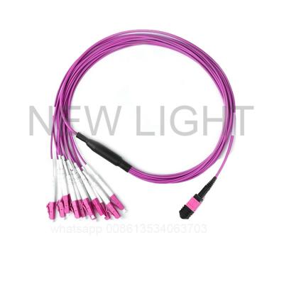 China Industrial 12 Core OM4 LSZH MPO MTP Cable for High-Speed Ethernet Networks for sale