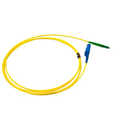 China Yellow Cable Single-Mode E2000 To LC APC G657A2 Optical Fiber Patch Cord for FTTH and Telecommunications for sale