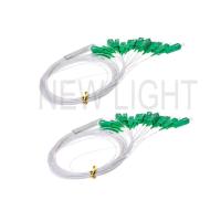 China SC APC Connector 1x2 Split Ratio PLC Fiber Optic Splitter with Stainless Steel Tube for sale