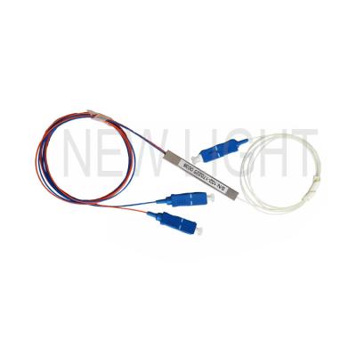 China FTTH 1x2 1x4 1x8 1x16 Fiber Optic PLC Splitter with SC UPC/APC Connector and Stainless Steel Tube for sale