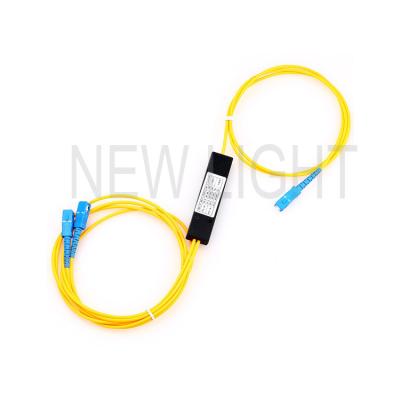 China Single Mode 1x2 1x4 1x8 1x16 PLC Splitter with Stainless Steel Tube for Fiber Optic Networks for sale