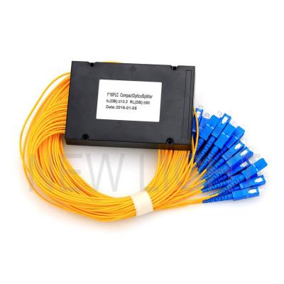 China SC/APC Connector 1x32 Split Ratio PLC Fiber Splitter with ABS Module for FTTX Systems for sale