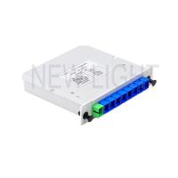 China Low Loss Cassette Type Fiber Optic PLC Splitter with Stainless Steel Tube for FTTH Networks for sale