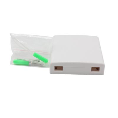 China 2 Port IP65 Wall Mountable FTTH Termination Box for Indoor Fiber Optic Terminal Applications for sale