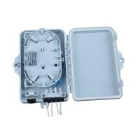 China 4 Cores FTTH Termination Box Wall Mountable Waterproof Outdoor Fiber Optic Splitter Box for sale