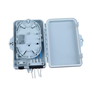 China 4 Cores FTTH Termination Box Wall Mountable Waterproof Outdoor Fiber Optic Splitter Box for sale
