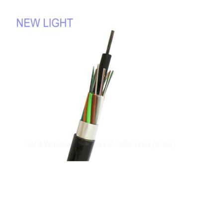 China Single Mode G652D G657A Loose Tube Armored Fiber Optic Cable with LSZH Outer Jacket for Aerial Usage for sale