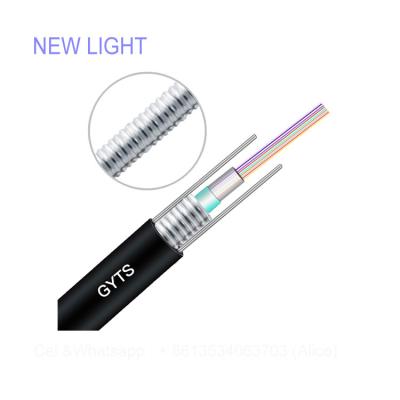 China Armored Fiber Optic Cable GYTS GYTA with LSZH Outer Jacket Waterproof and Crush Resistance for Aerial Use for sale