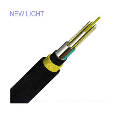 China Direct Burial Fiber Optic Cable GYTY53 with 12/24/36/48/72/96/144/216/288 Core, Steel Tape Armored and LSZH Outer Jacket for sale
