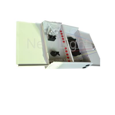 China Wall Mounted Indoor ODF Fiber Optic Terminal Box with Cold Roll Steel and 12 Fiber Splicing Unit for sale