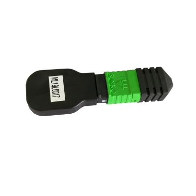 China 3 dB Female Green MPO Single Mode Optical Fiber Loopback Attenuator for 12 Fibers for sale