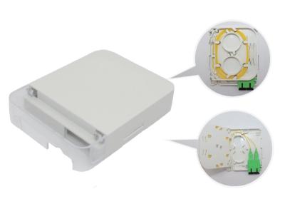 China 2 Ports SC Duplex Fiber Optic Patch Panel Wall Mountable Fiber Optical Terminal Box for Cable Management for sale