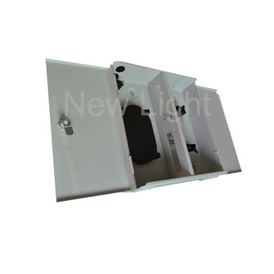China 24 Cores Wall Mounted Fiber Optic Distribution Box with Cold-Roll Steel for Indoor Outdoor Use for sale