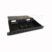 China 1U Rackmount Fiber Optic Patch Panel with 12-48 Ports and SC Adapters for High-Density Fiber Management for sale