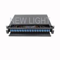 China 1U Wall Mount Fiber Optic Patch Panel with OM3/OM4 Multimode Support and 12 Fiber Splicing Unit for sale
