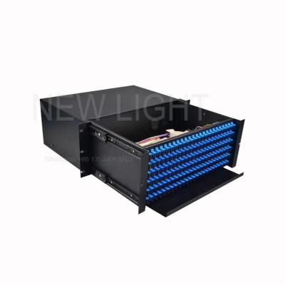 China Industrial 3U 144 Fiber 9/125 Single Mode Fiber Optic Patch Panel for High-Density Breakout Cabling for sale