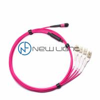China OM4 100G Transmission 12 Strand MTP Patch Cable with 850/1300nm Wavelength and 3.0mm Diameter for sale