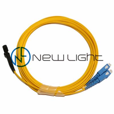 China MTRJ to SC Female Duplex Fiber Optic Patch Cord 2 Meters Length Single Mode with LSZH Jacket for sale